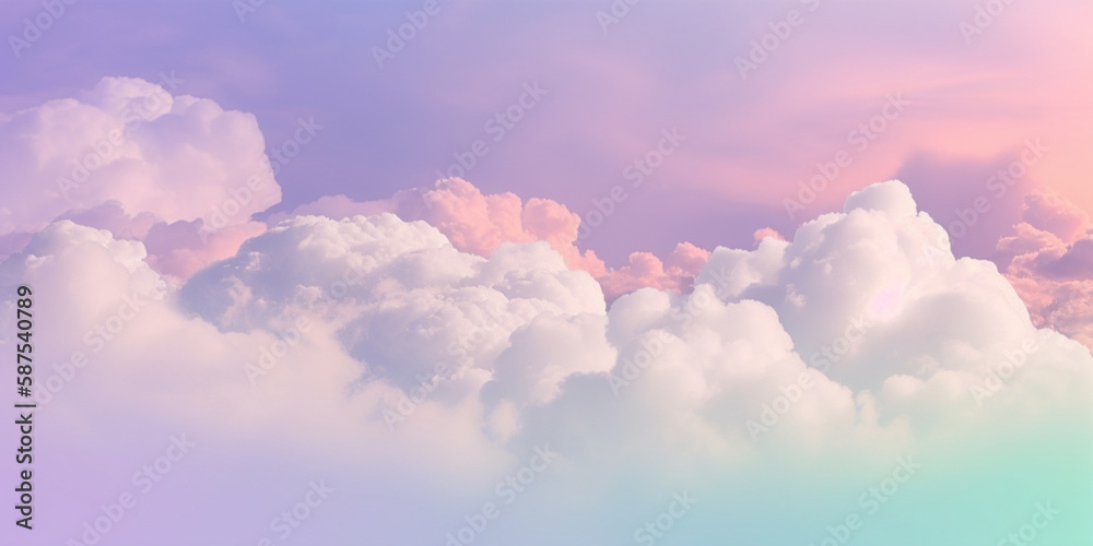 pastel clouds in the sky Stock Illustration | Adobe Stock