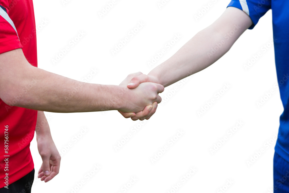 Sports players shaking hands Stock Photo | Adobe Stock