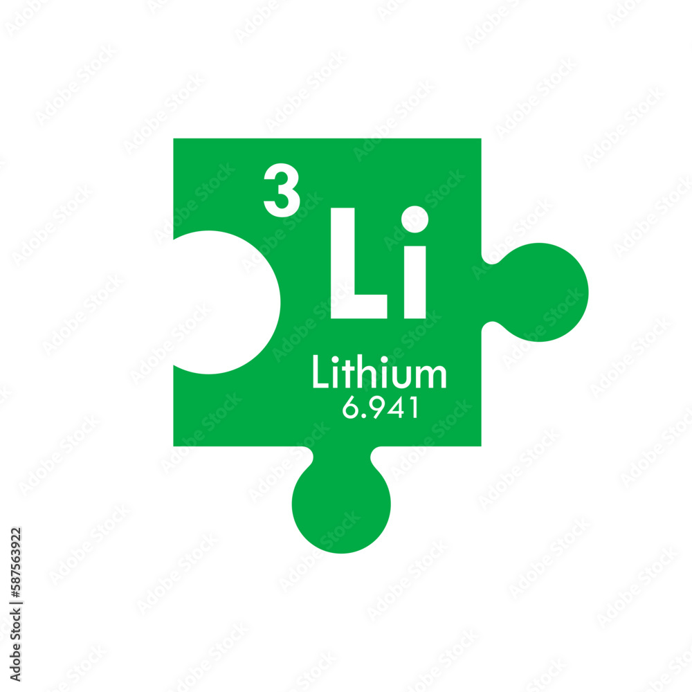 lithium icon set. vector template illustration for web design Stock ...