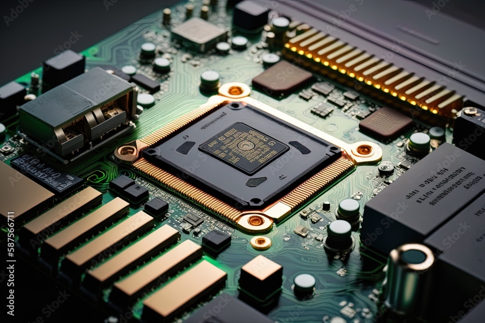 The processors and other components of a contemporary laptop's ...