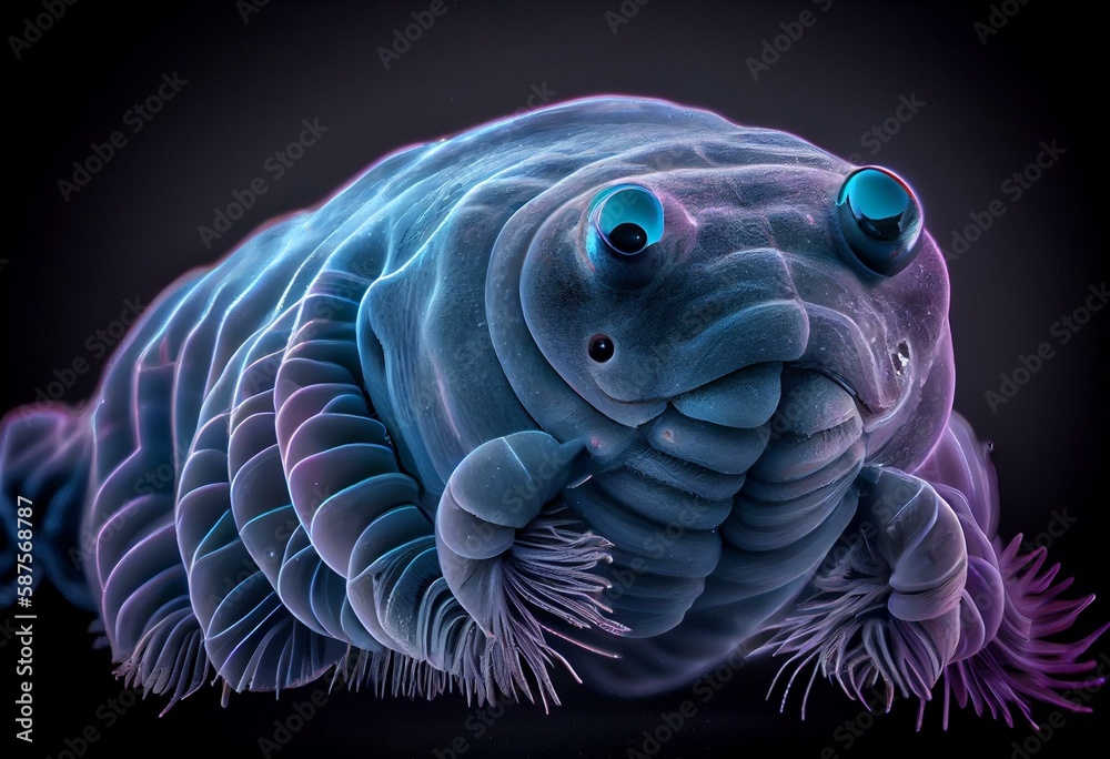 A microscopic view of a tardigrade is the hardiest animal or organism ...