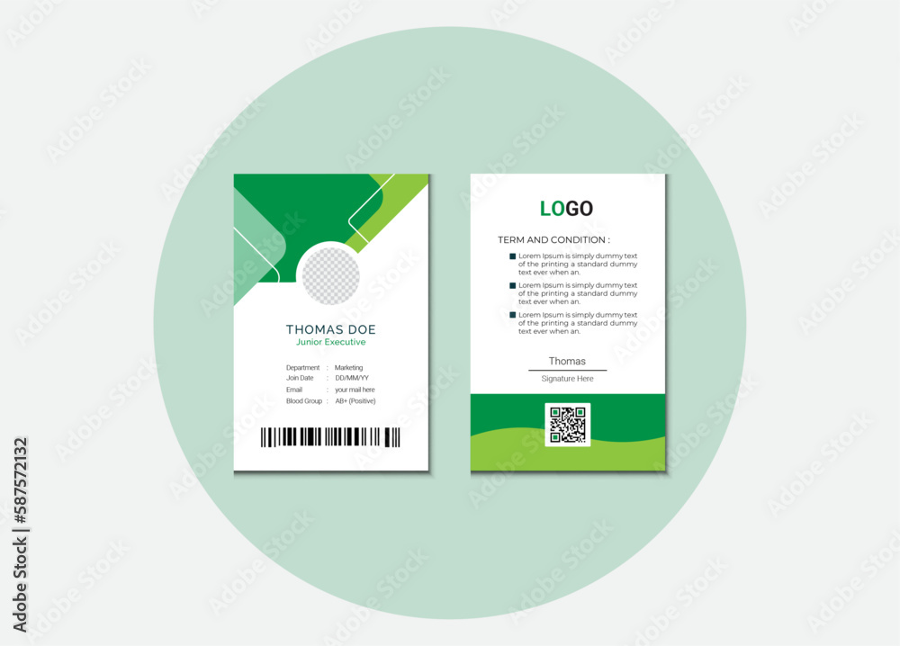 Modern Identity Card Design. Luxury And Simple Id Card Layout ...
