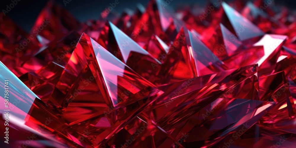 Exquisite ruby red glass sculpture, formed in flame, melted to a smooth ...