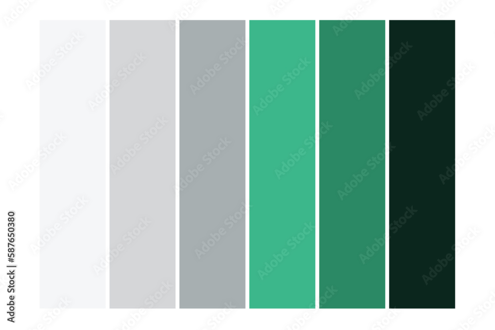 Vector trendy green and grey color palettes Stock Vector | Adobe Stock