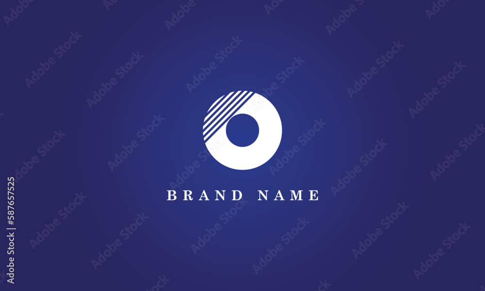 O letter set monogram logo lines abstract art modern alphabet numbers ...