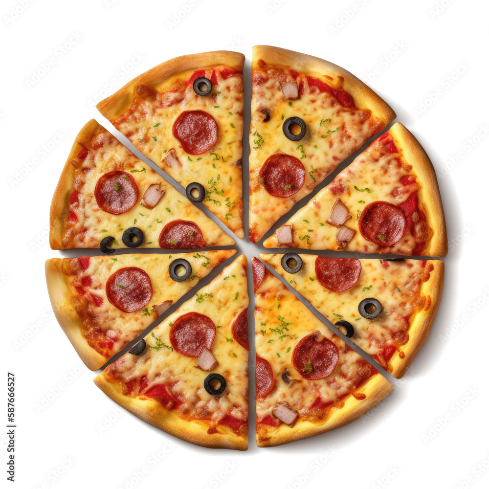 Nice Composition Photography of Pizza on a Transparent Background ...