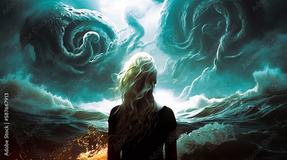 Something eldritch and horrific rises from the deep, dark sea. Created ...