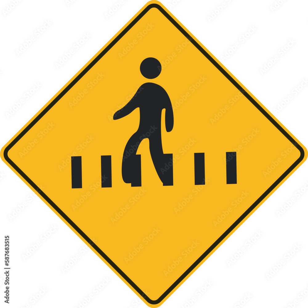 vector sign pedestrian crossing the road, stop, human sign, walking ...