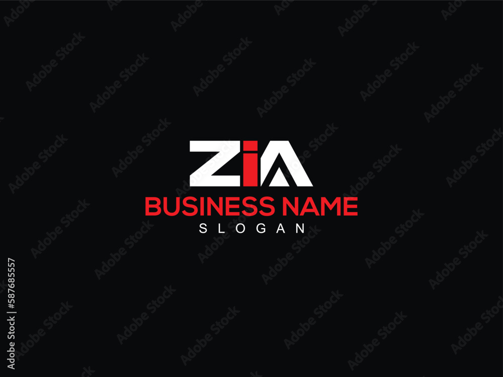 Typography ZIA Letter Type Logo, Alphabet ZI zia z i a Business Logo ...
