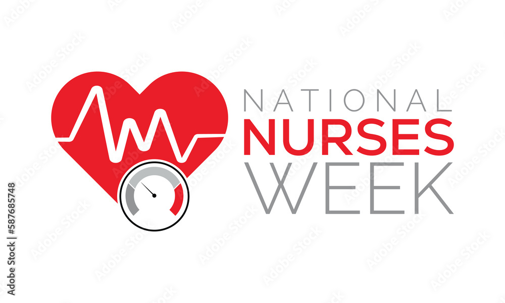National Nurses week is observed every yerar in May. banner design ...