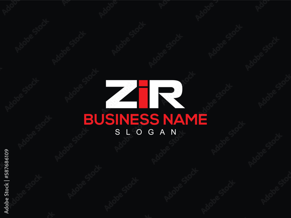 Typography ZIR Letter Type Logo, Alphabet ZI zir z i r Business Logo ...