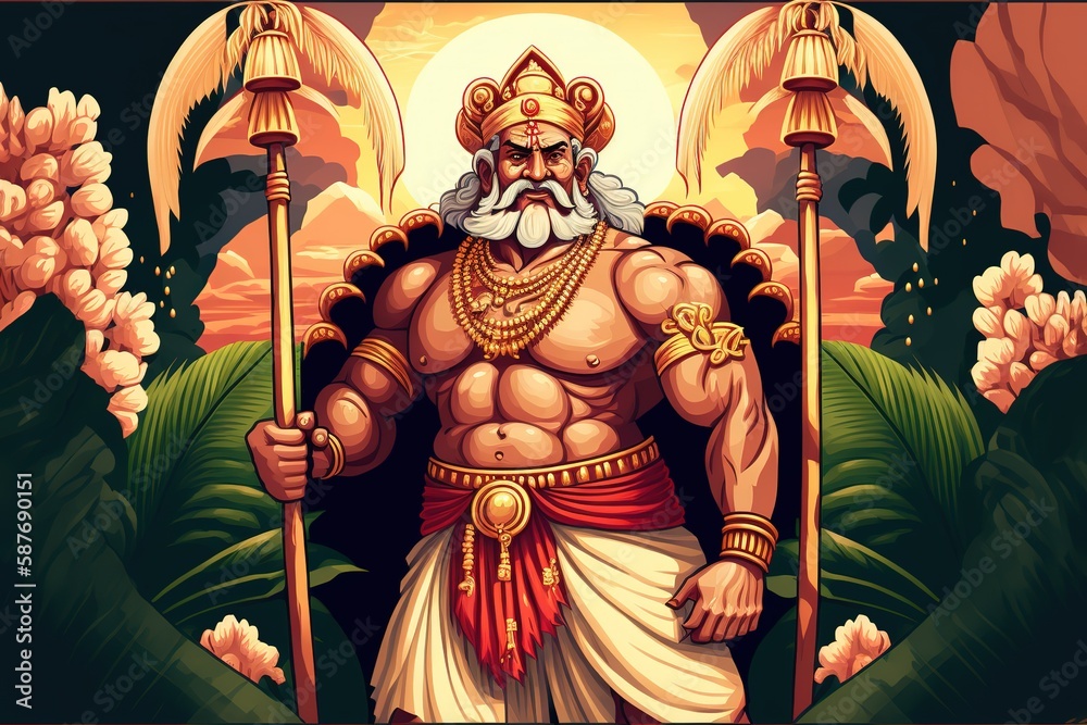 mahabali or maveli, Kerala old king. he is coming for every year. happy ...
