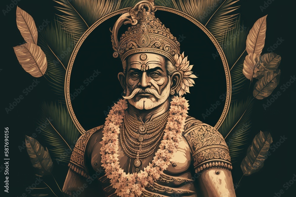 mahabali or maveli, Kerala old king. he is coming for every year. happy ...