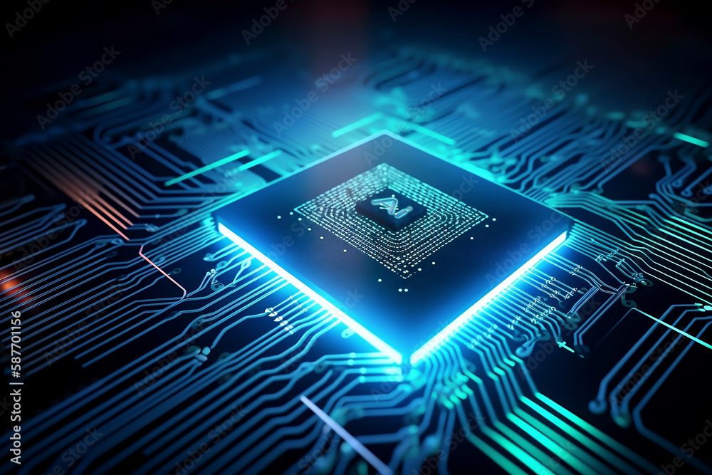 Revolutionizing Technology with Integrated Microchips, Abstract Big ...
