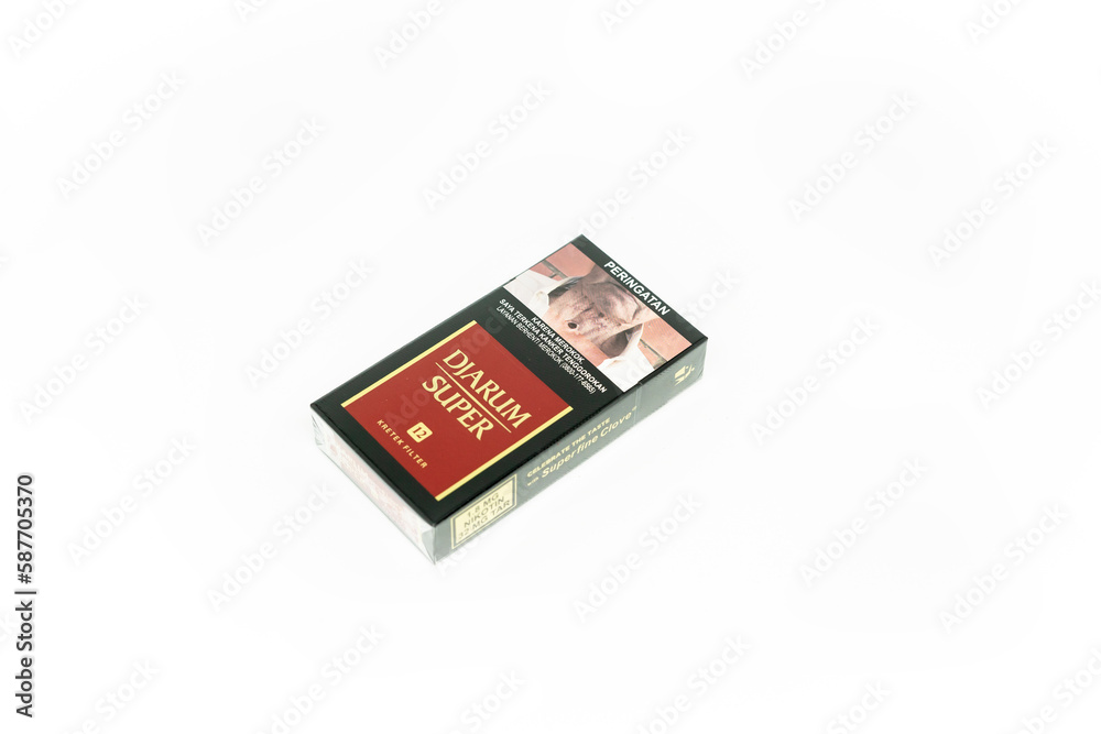 Jakarta, Indonesia. March 27, 2023: Djarum Super close up. Packaged ...