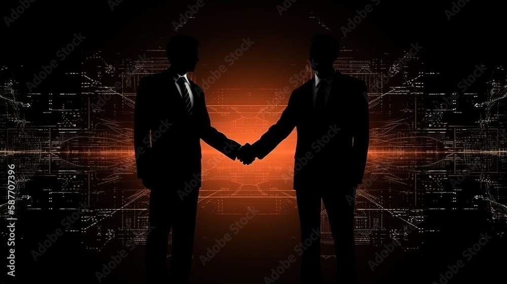 Compelling background featuring two businessmen shaking hands ...