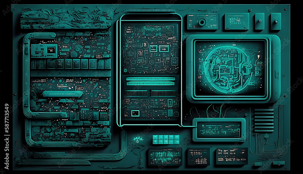 Technology Inspired Design background template with a featuring images ...