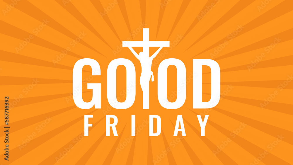 Good Friday banner design of Jesus Christ Crucifixion. Social media ...