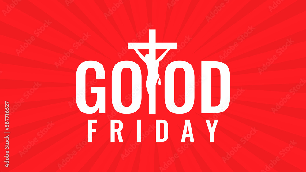 Good Friday banner design of Jesus Christ Crucifixion. Social media ...