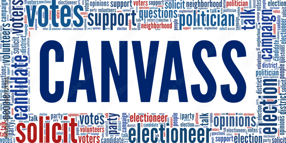 Canvass word cloud conceptual design isolated on white background ...