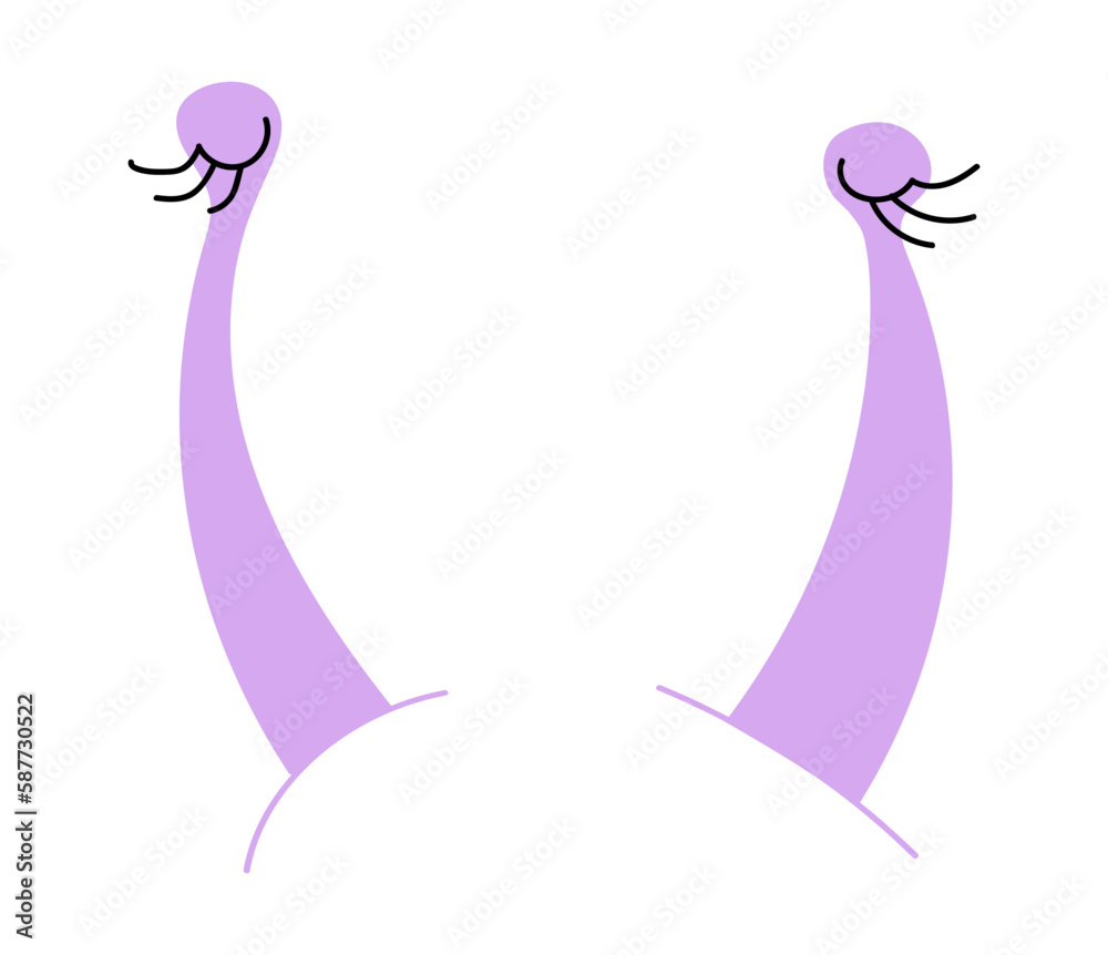 Hand drawn alien horns in doodle style. Vector illustration for ...