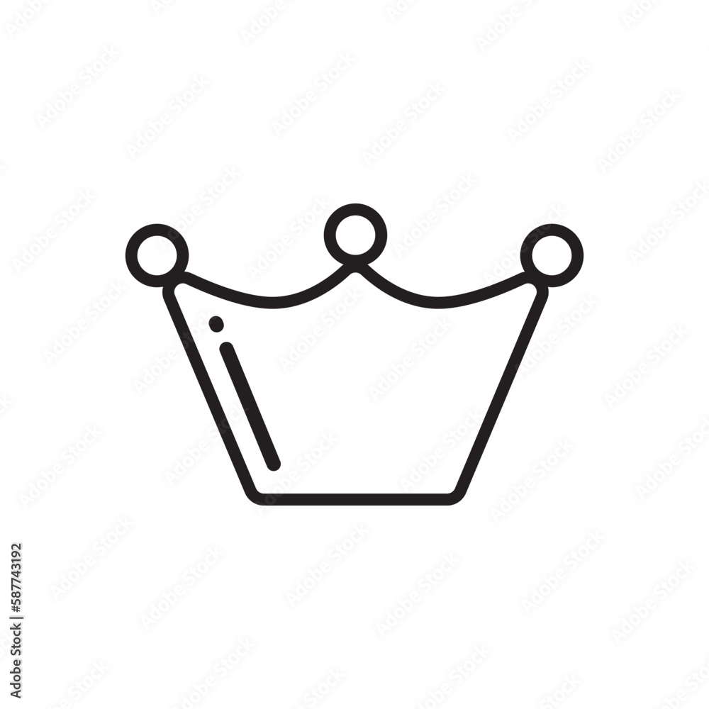 king crown vector icon. Prince crown flat sign design. Queen crown icon ...