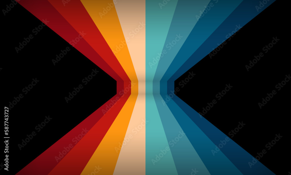 Vintage Striped Backgrounds, Posters, Banner Samples, Retro Colors from ...