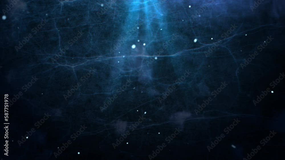 Seamless loop dark blue and glow particle abstract background light ray ...