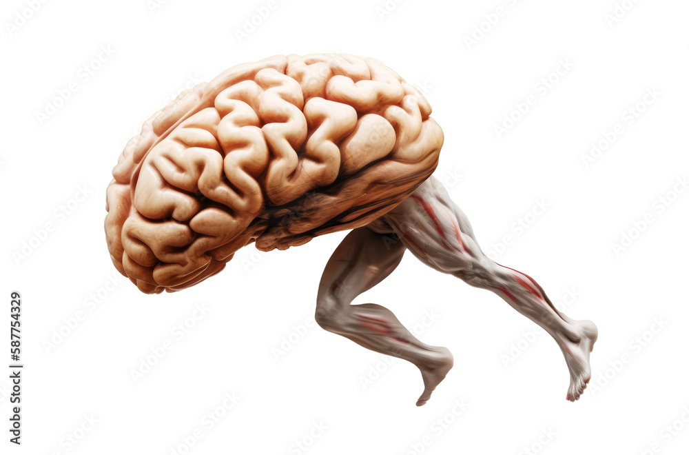 Brain jogging, Gehirnjogging, PNG, Generative AI Stock Illustration ...