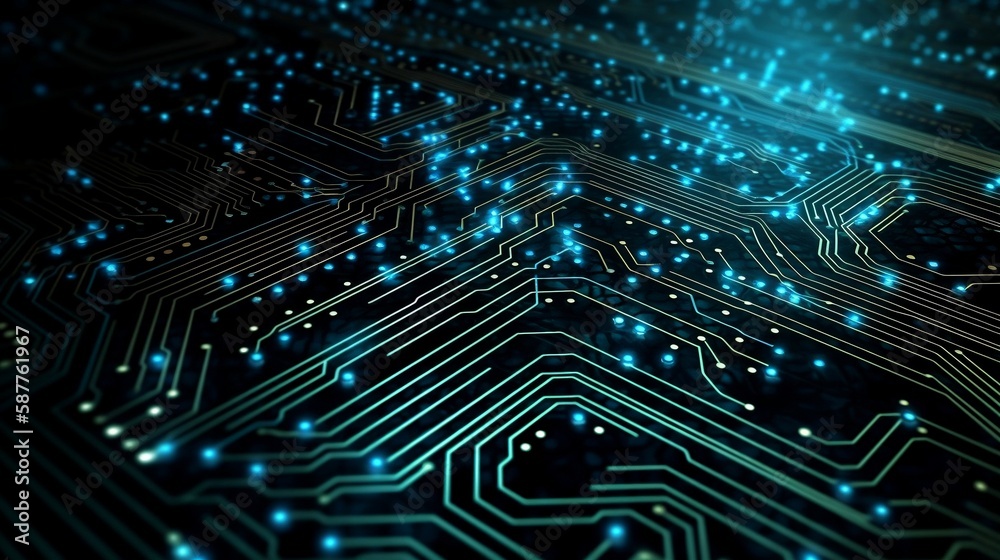circuit background. generative AI Stock Illustration | Adobe Stock