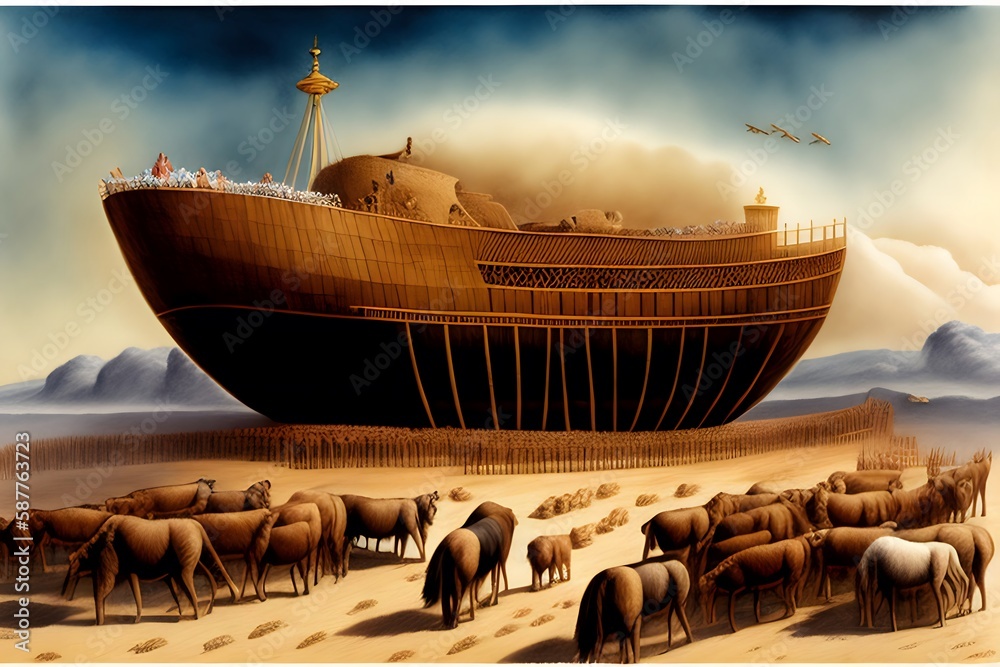 Graphic representation of Noah's Ark: A Symbol of Hope and Salvation ...