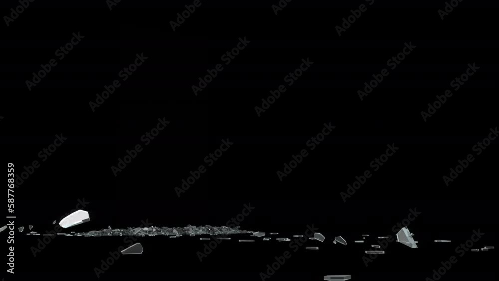 Vidéo Stock Window glass breaking in several places - VFX element ...