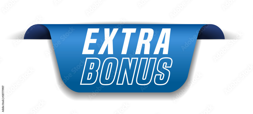 Colorful vector flat design banner extra bonus. This sign is well ...