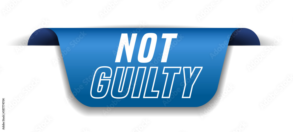 Colorful vector flat design banner not guilty. This sign is well ...