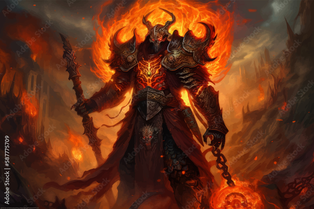 Ruler of the Underworld and hell - a powerful leader of the dark realm ...