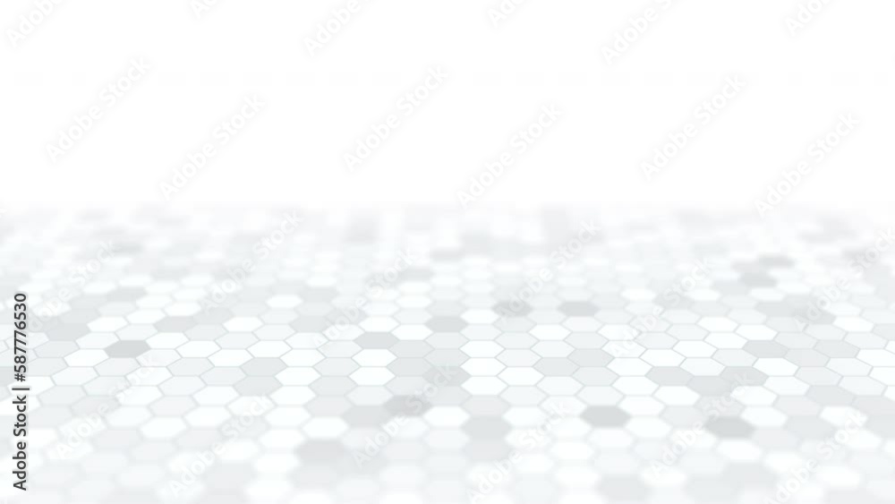 Abstract hexagon technology pattern seamless background animation with ...
