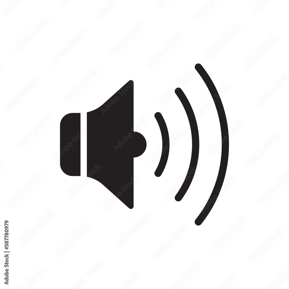 Audio speaker vector icon. Stereo sound call speaker symbol pictogram ...