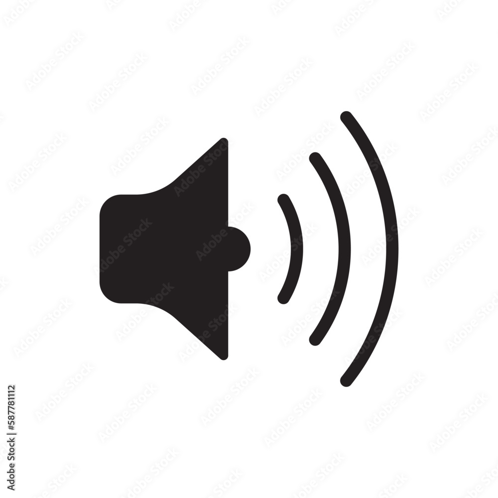 Audio speaker vector icon. Stereo sound call speaker symbol pictogram ...