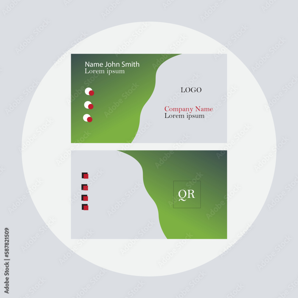 Modern presentation card with company logo. Vector business card ...