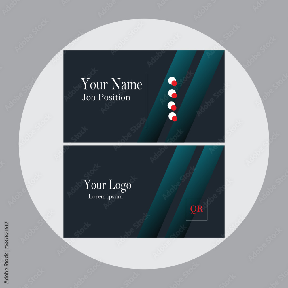 Modern presentation card with company logo. Vector business card ...