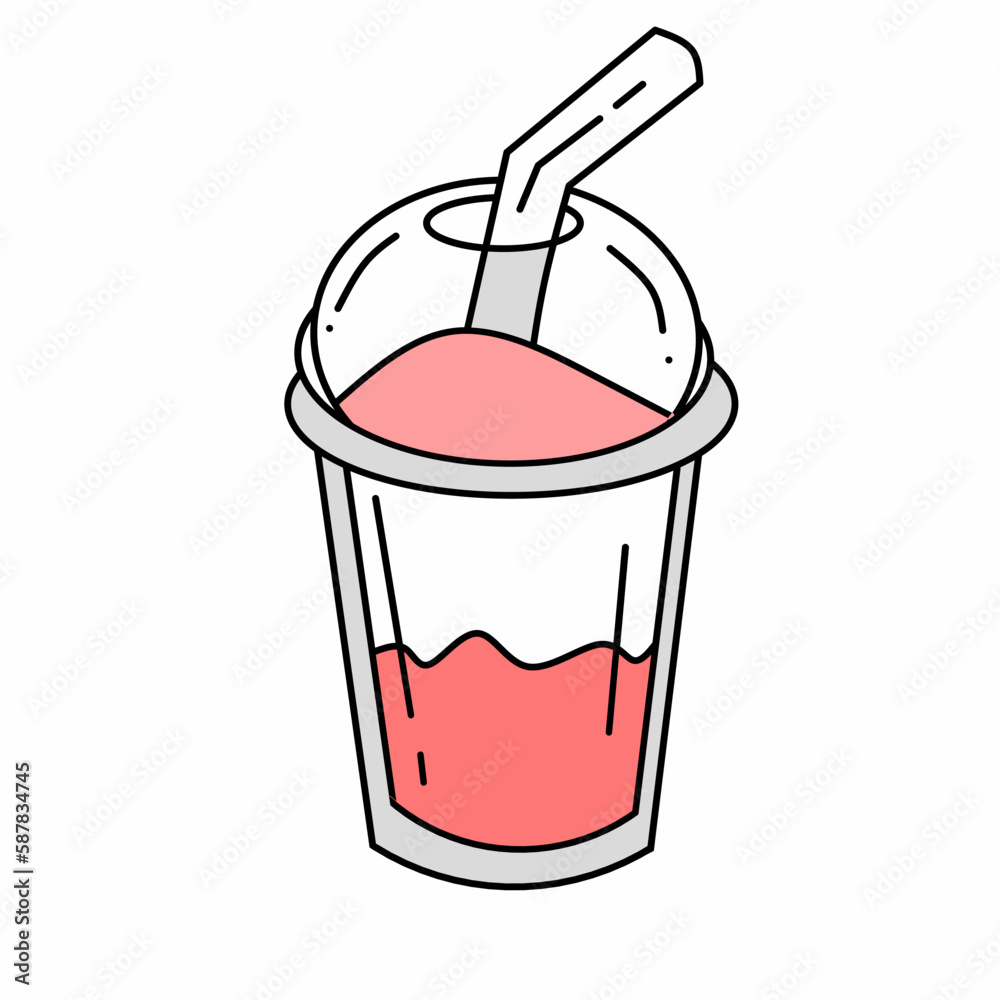 juice or drink cup logo vector illustration. suitable for ready-to ...