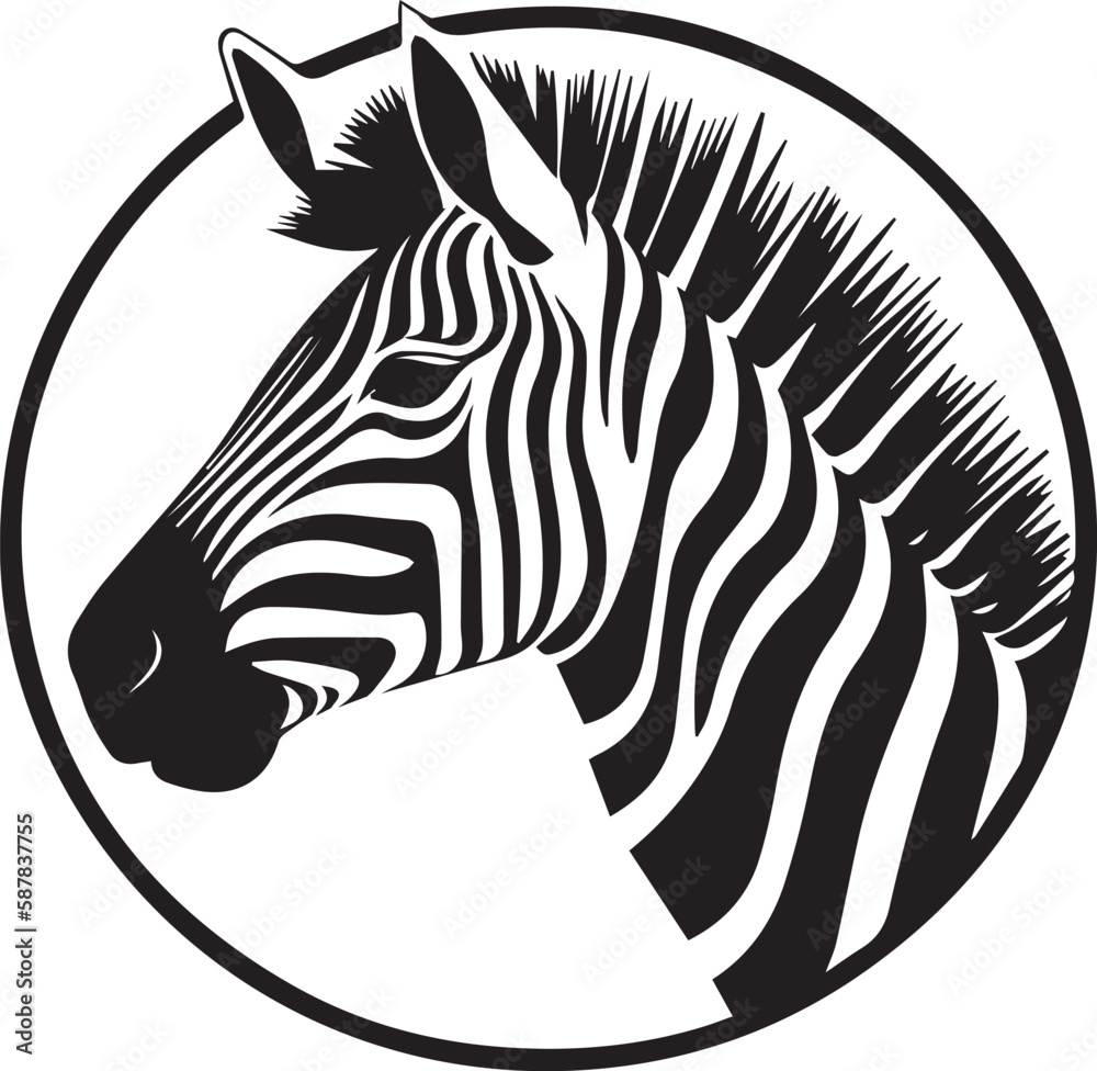 Zebra Head Clipart Black And White