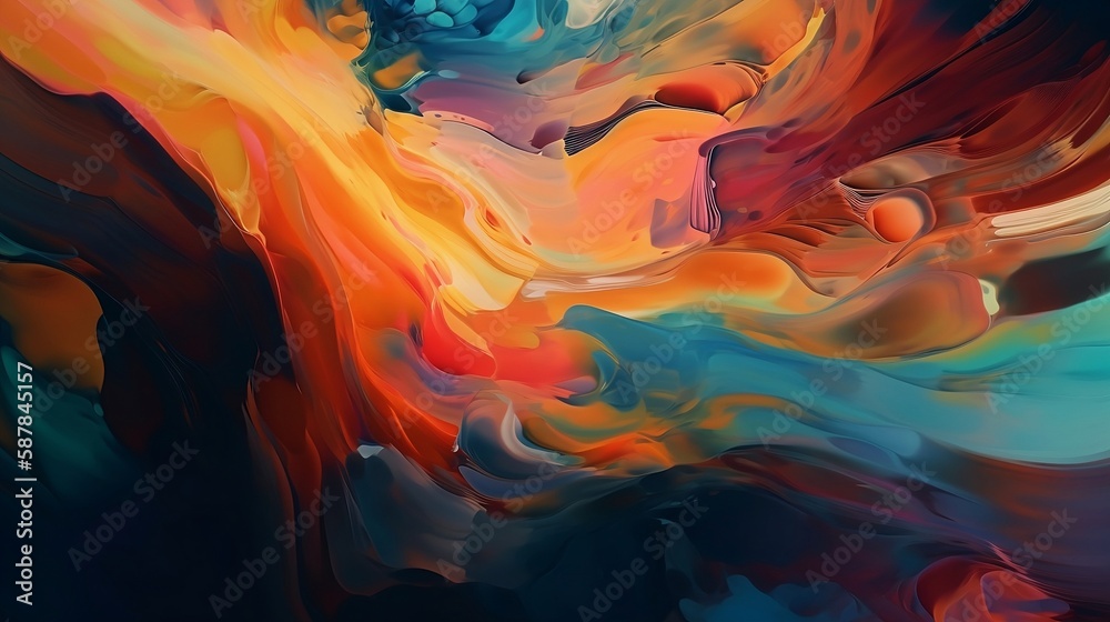 ภาพประกอบสต็อก Abstract art soothing split screen wallpaper calming in ...