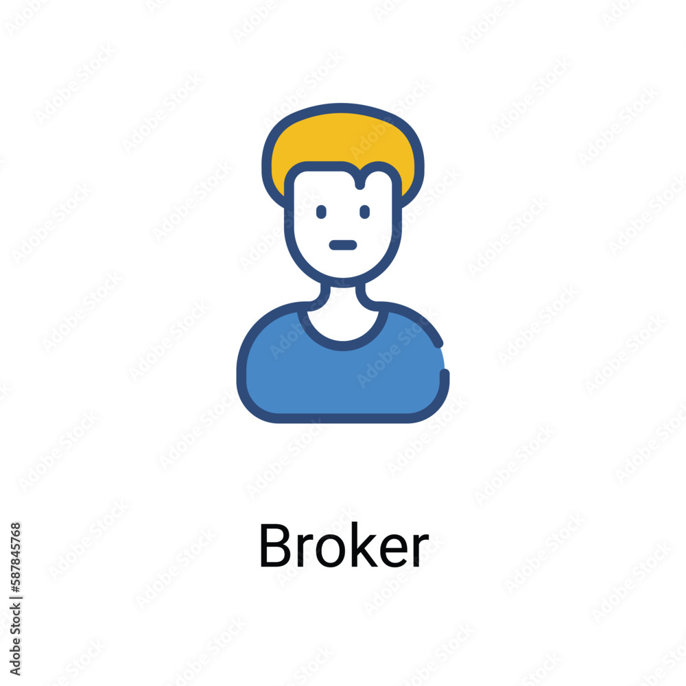 Broker icon. Suitable for Web Page,Mobile,App,UI,UX and GUI design ...