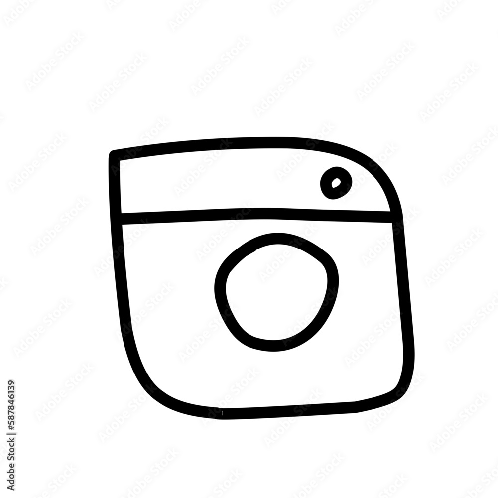Instagram logo doodle Stock Vector | Adobe Stock