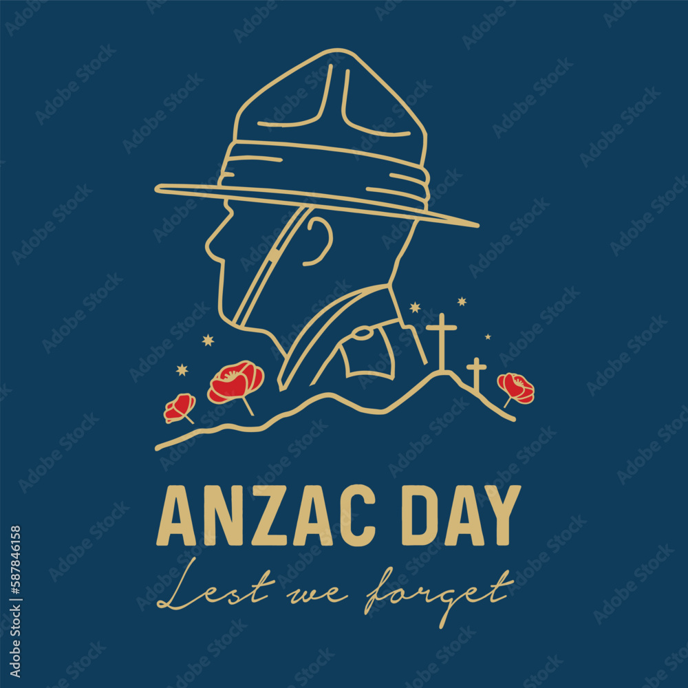 VECTORS. Editable banner for Anzac Day in Australia and New Zealand ...