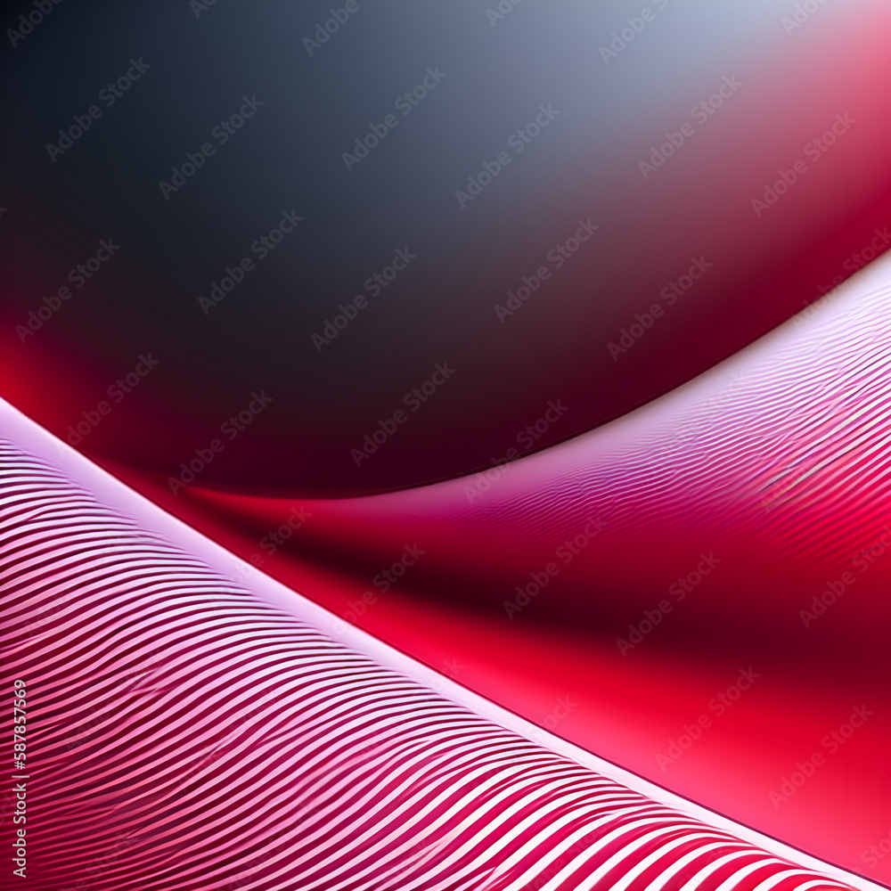 Abstract red wave background with gradient texture - AI Generative ...