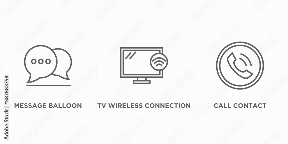 ultimate glyphicons outline icons set. thin line icons such as message ...