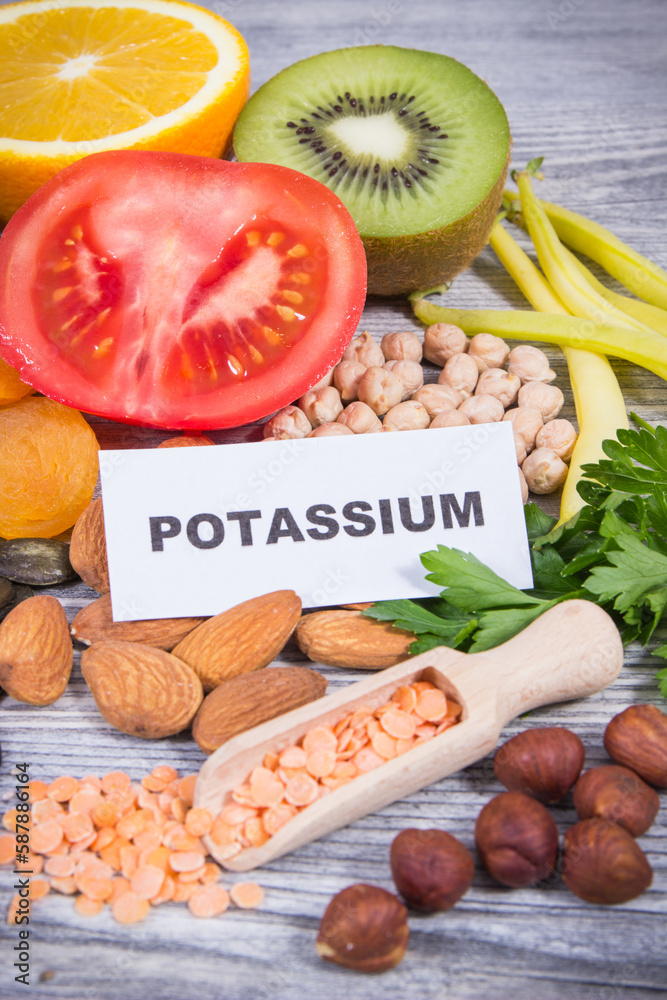 Healthy eating as source natural potassium, vitamin K, minerals and ...
