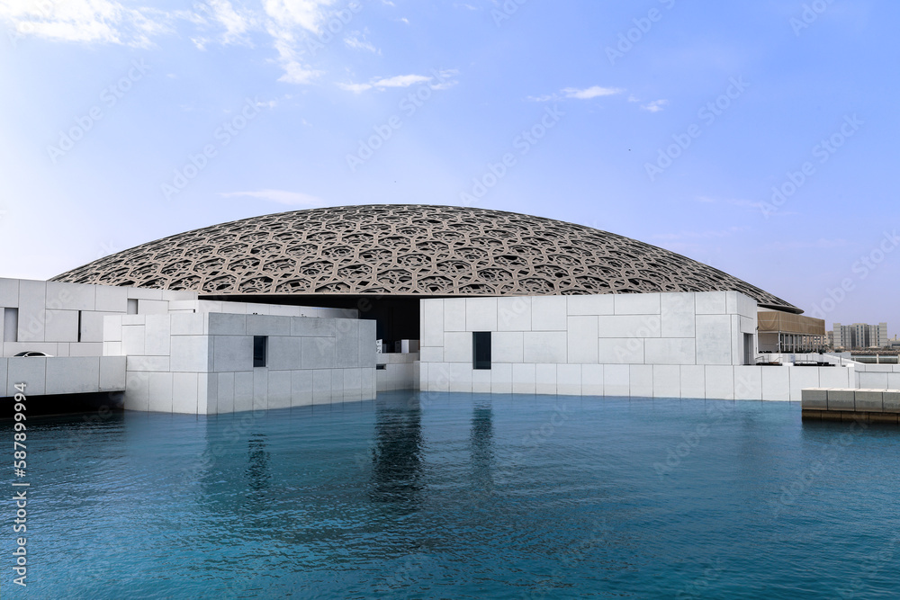 Abu Dhabi, United Arab Emirates - February 28. 2023: The exterior of ...